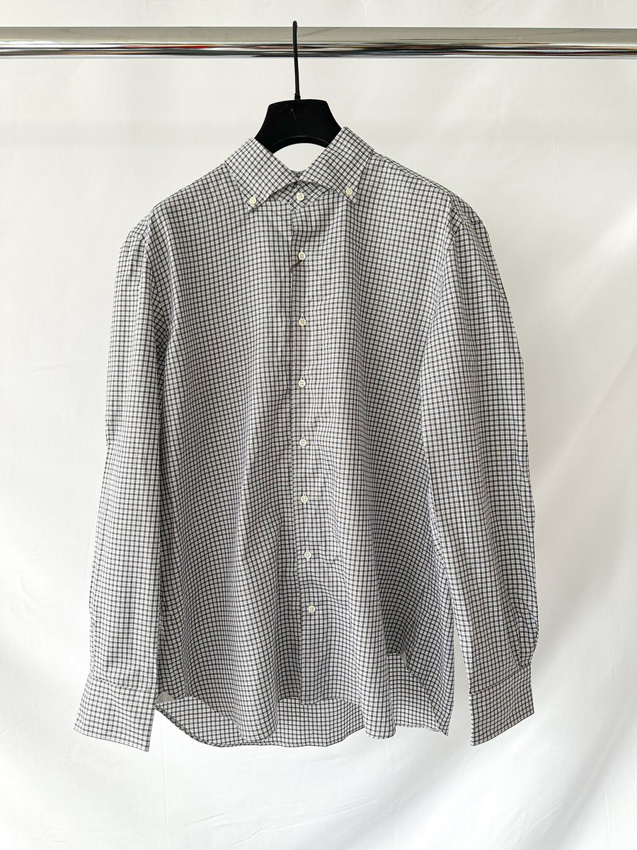 Cifonelli Check Brown White Formal Shirt – House Of Huntington