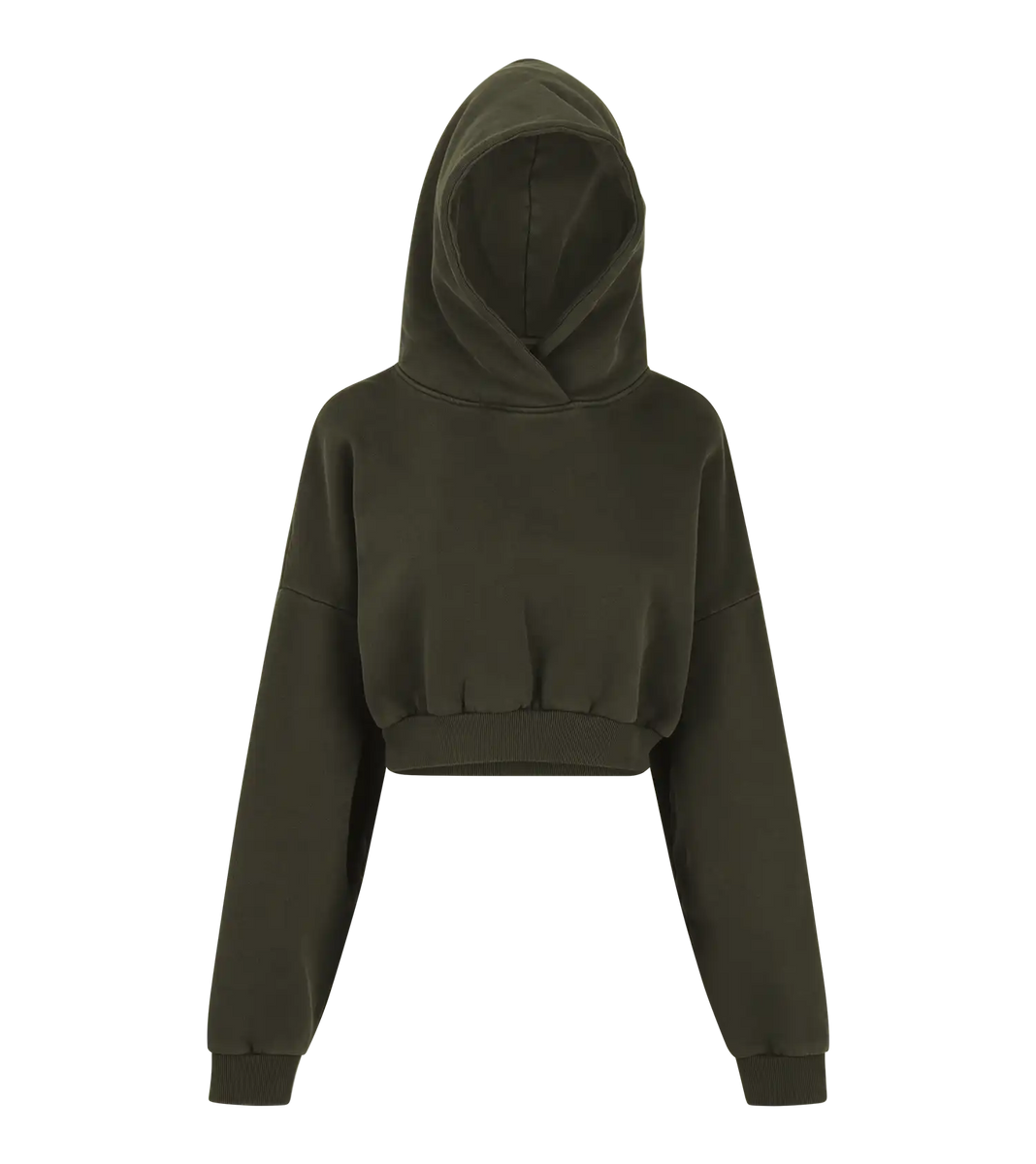 Entire Studios Military Green Double Hood Uniform Cropped Hoodie ...