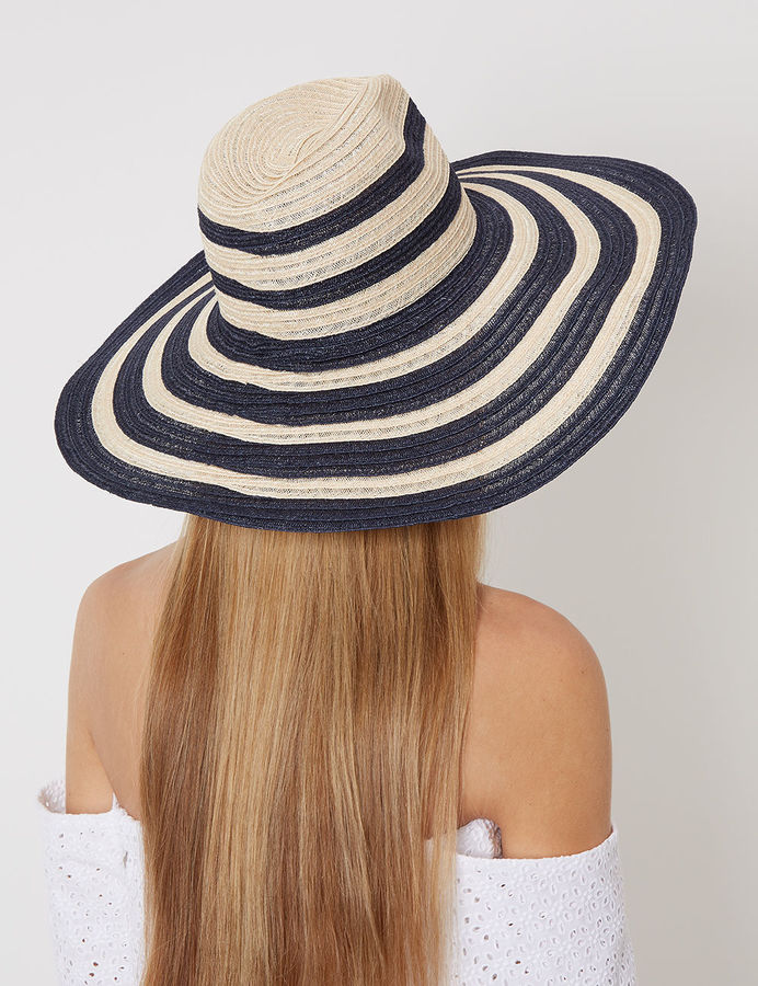 Filù Hats Blue & Cream Stripe Summer Sun Fuji Hat – House Of Huntington